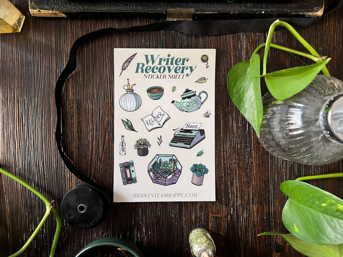 Writer Recovery Sticker Sheet – Riddle's Tea Shoppe