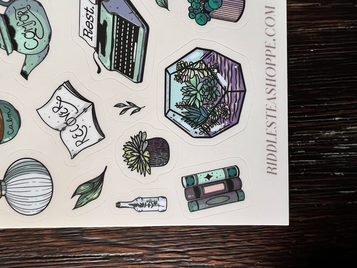 Writer Recovery Sticker Sheet – Riddle's Tea Shoppe